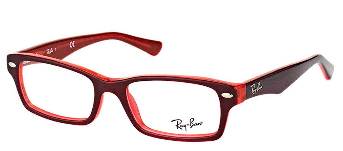 Ray-Ban Jr RY 1530 Square Plastic Eyeglasses - Red On Fluorescent Red ...