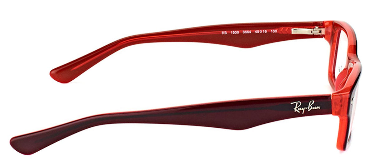 Ray-Ban Jr RY 1530 Square Plastic Eyeglasses - Red On Fluorescent Red ...